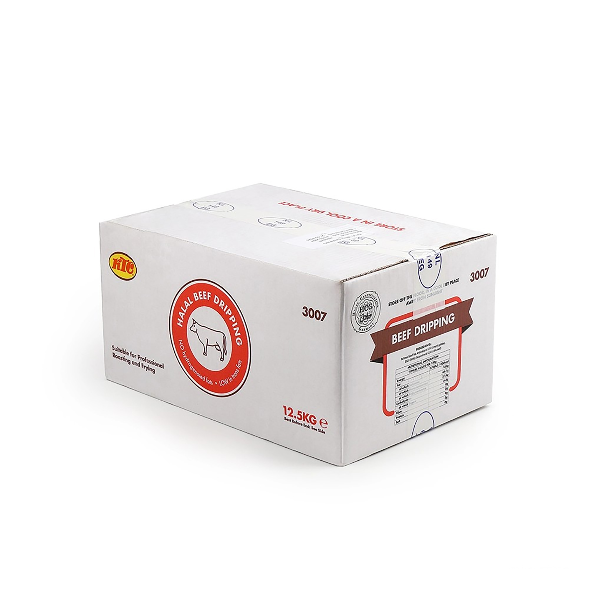 12.5kg Halal Beef Dripping KTC