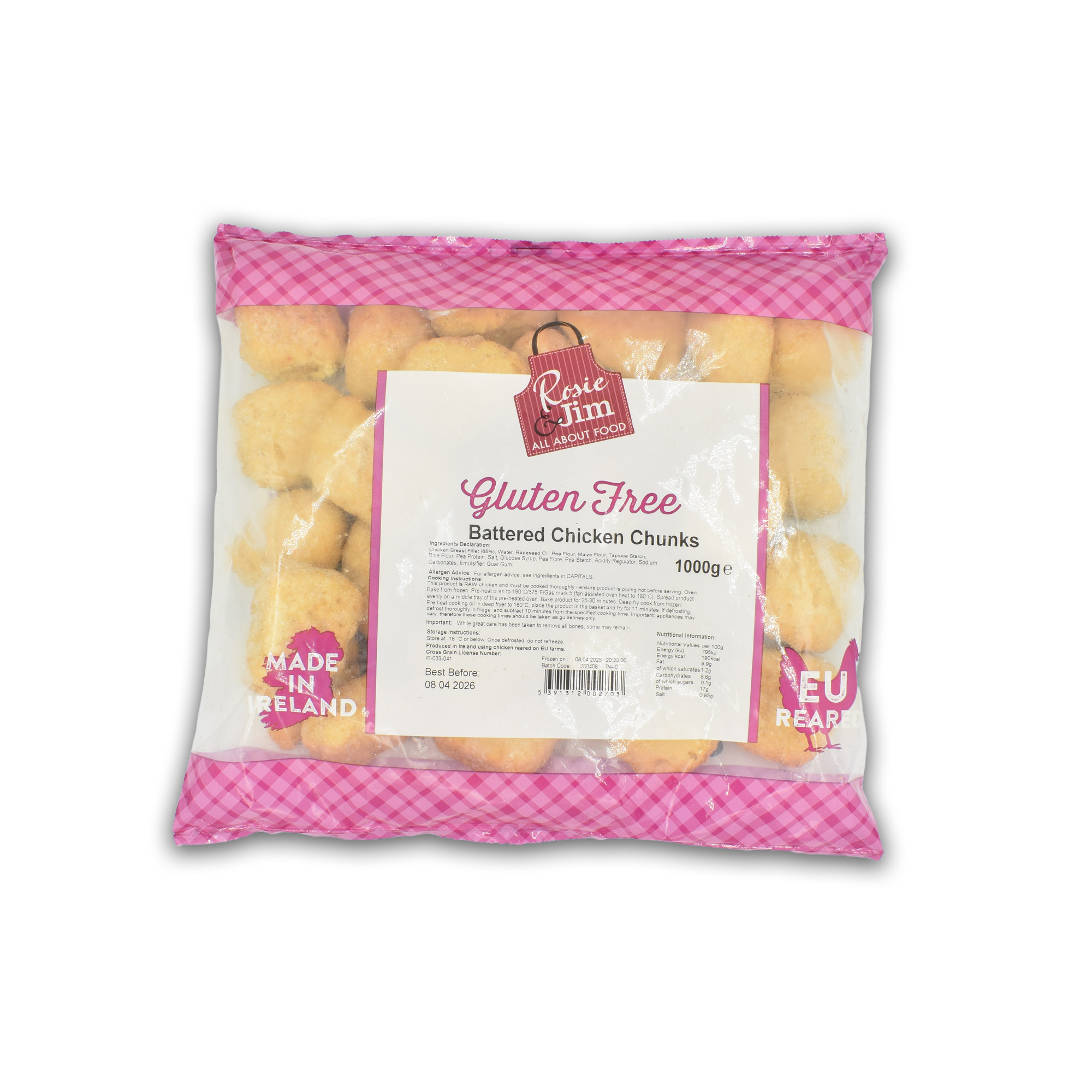1kg GF Battered Chicken Chunks