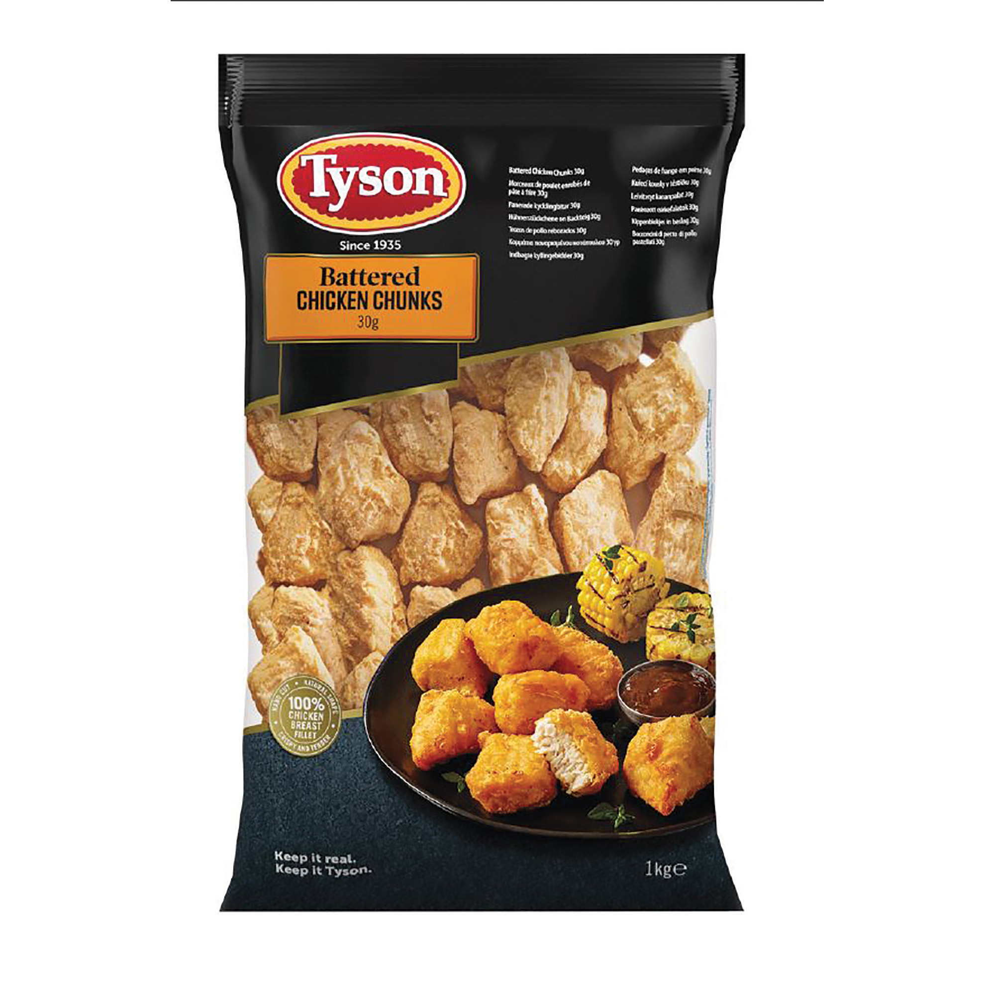 1kg Tyson 30g Chicken Fillet Chunks